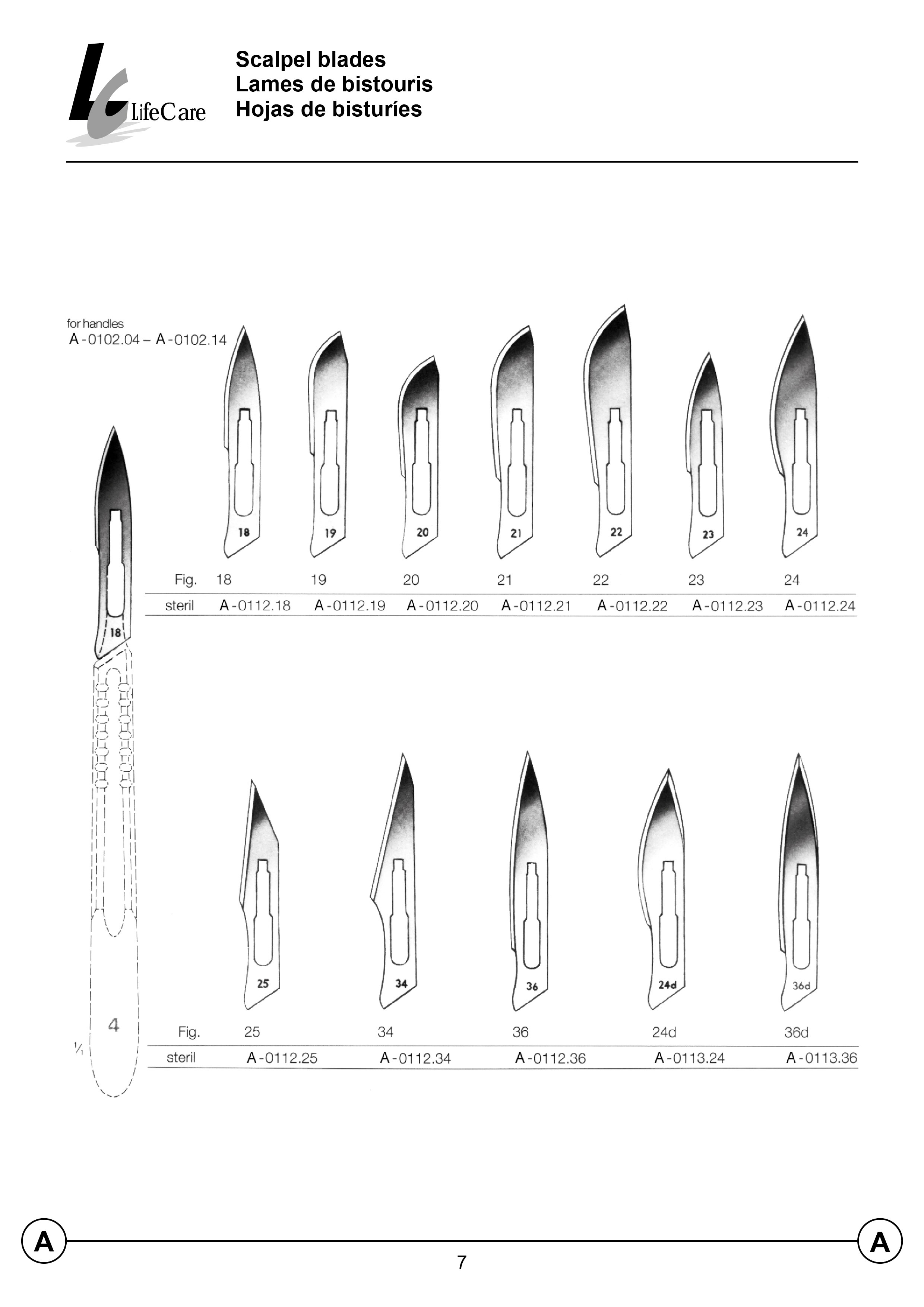 LifeCare | Scalpel Handles and blades