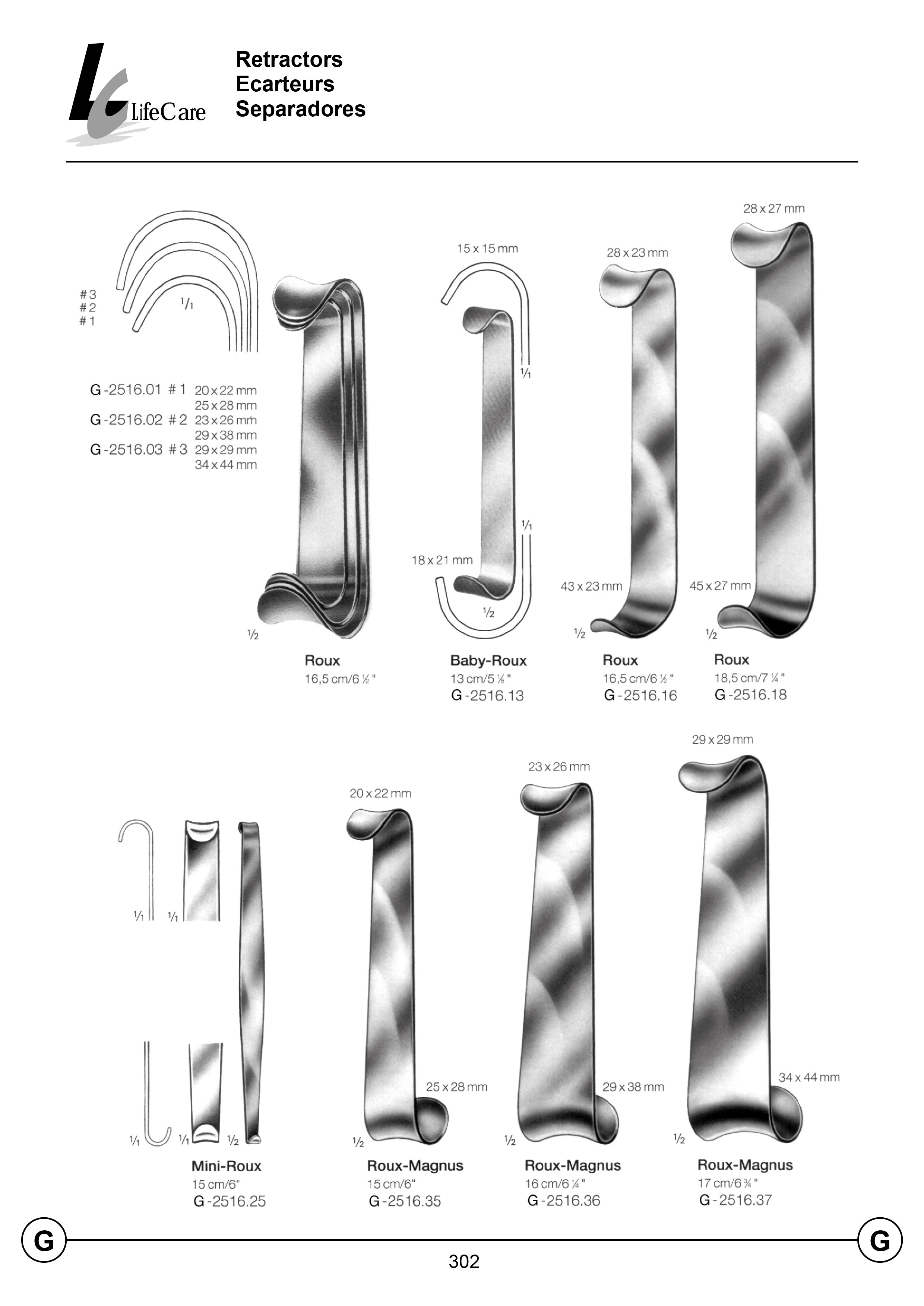 LifeCare | Double Ended Retractors