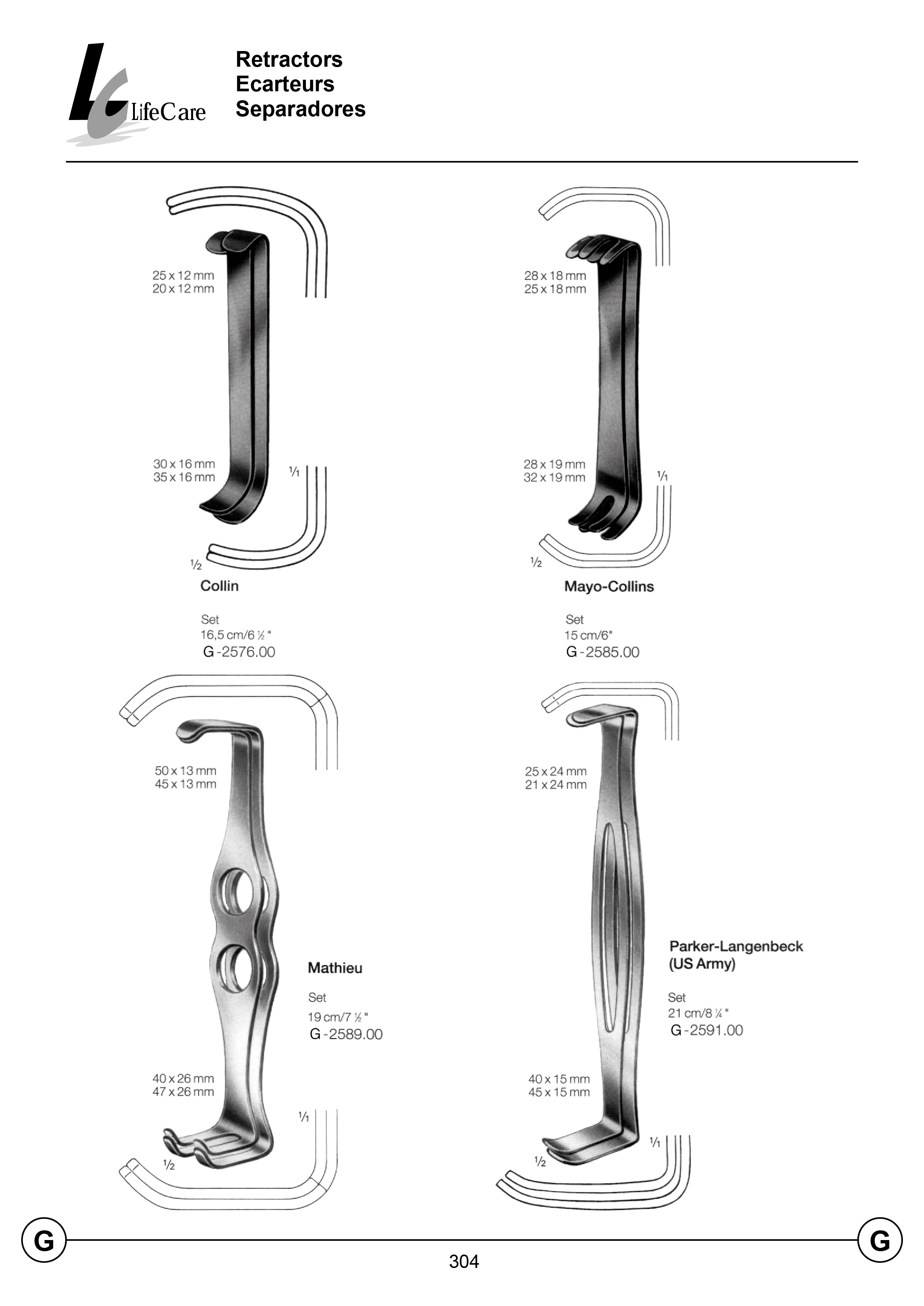 LifeCare | Double Ended Retractors