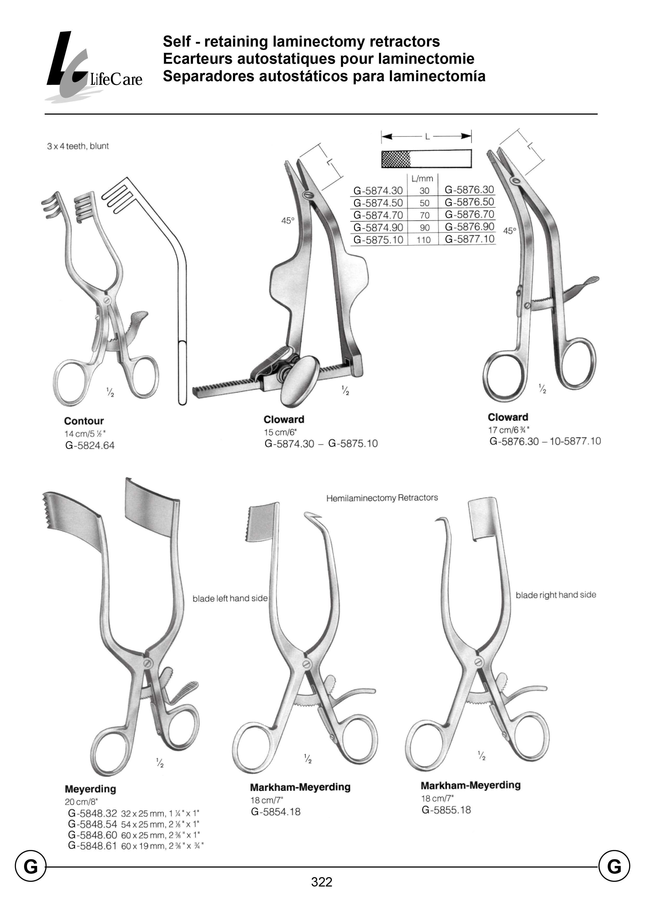 LifeCare | Lamina & Cervical Retractors - Neurosurgery