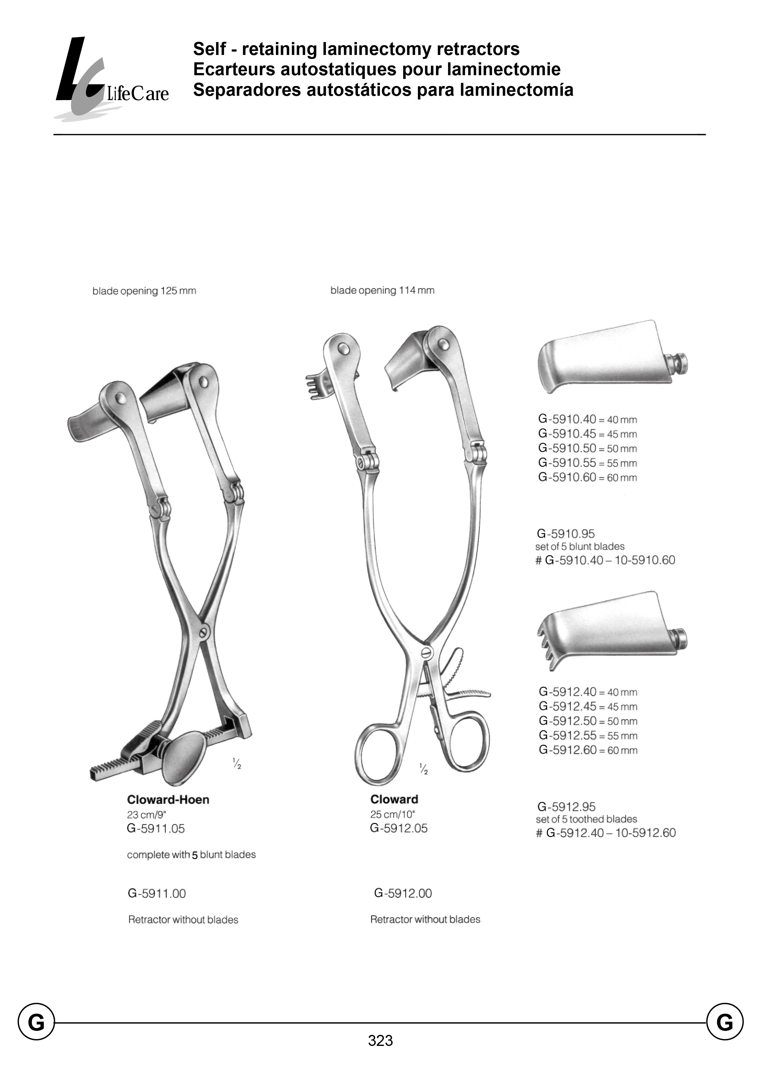 LifeCare | Lamina & Cervical Retractors - Neurosurgery
