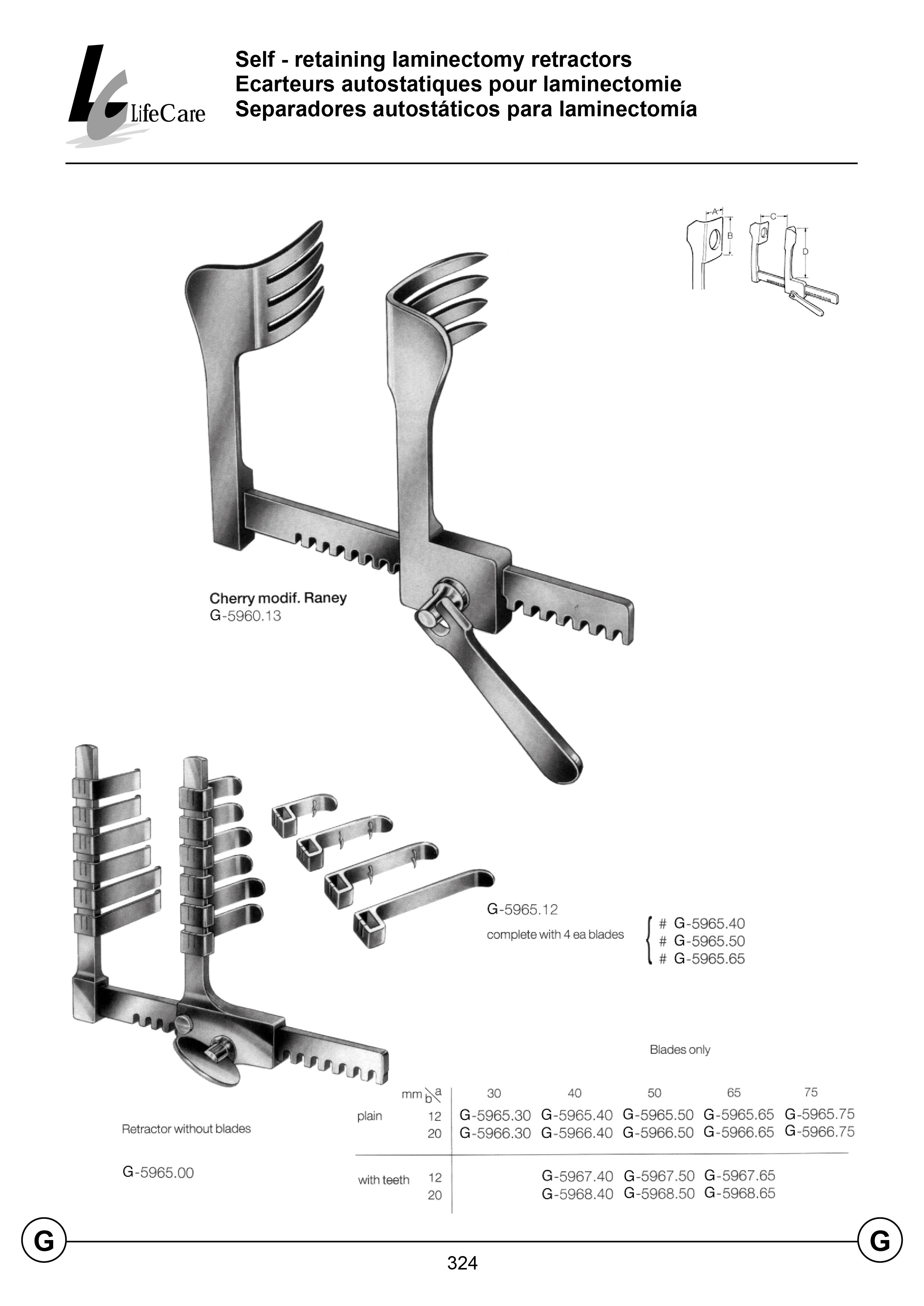 LifeCare | Lamina & Cervical Retractors - Neurosurgery