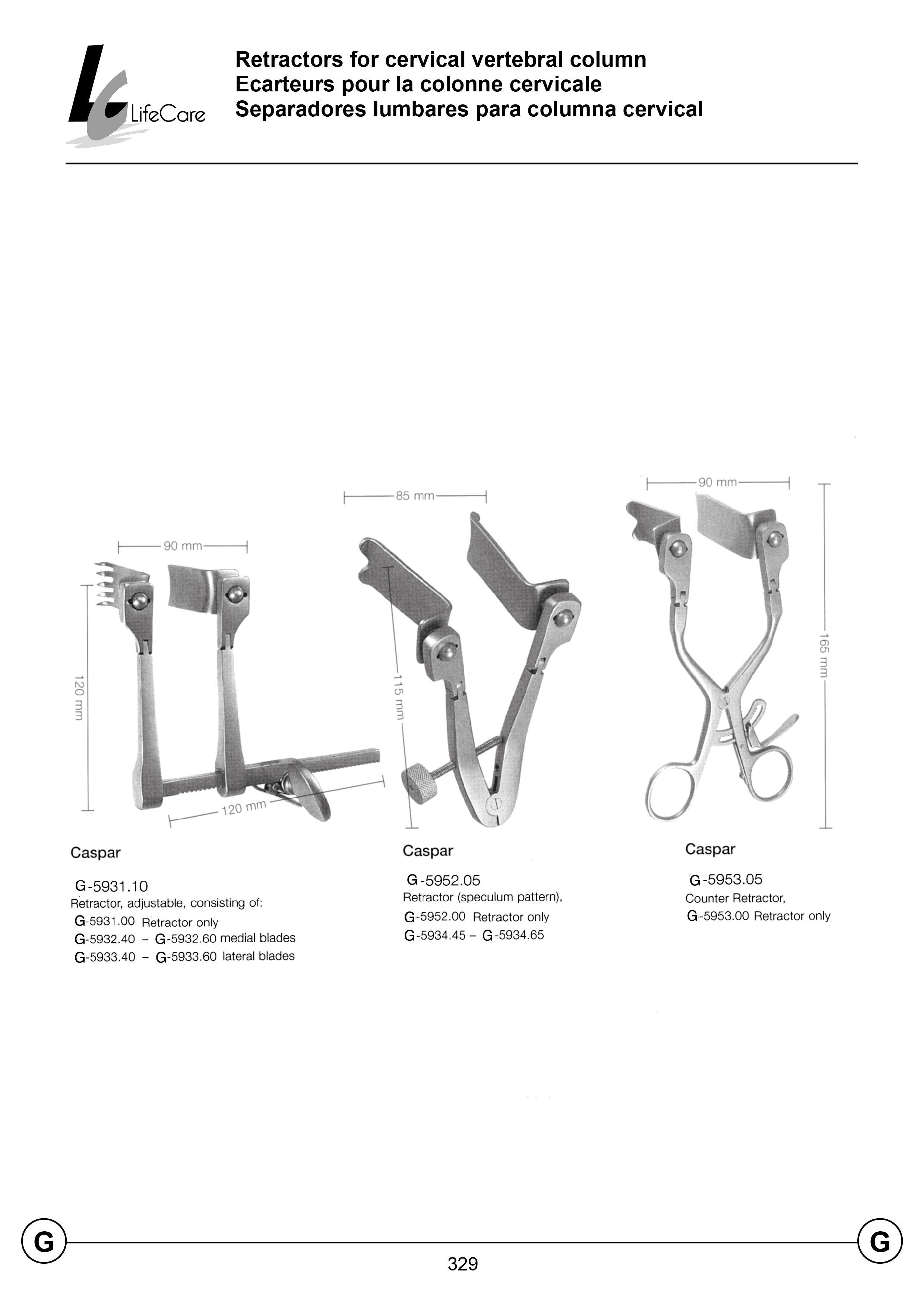 LifeCare | Cervical Vertebral Column Retractors