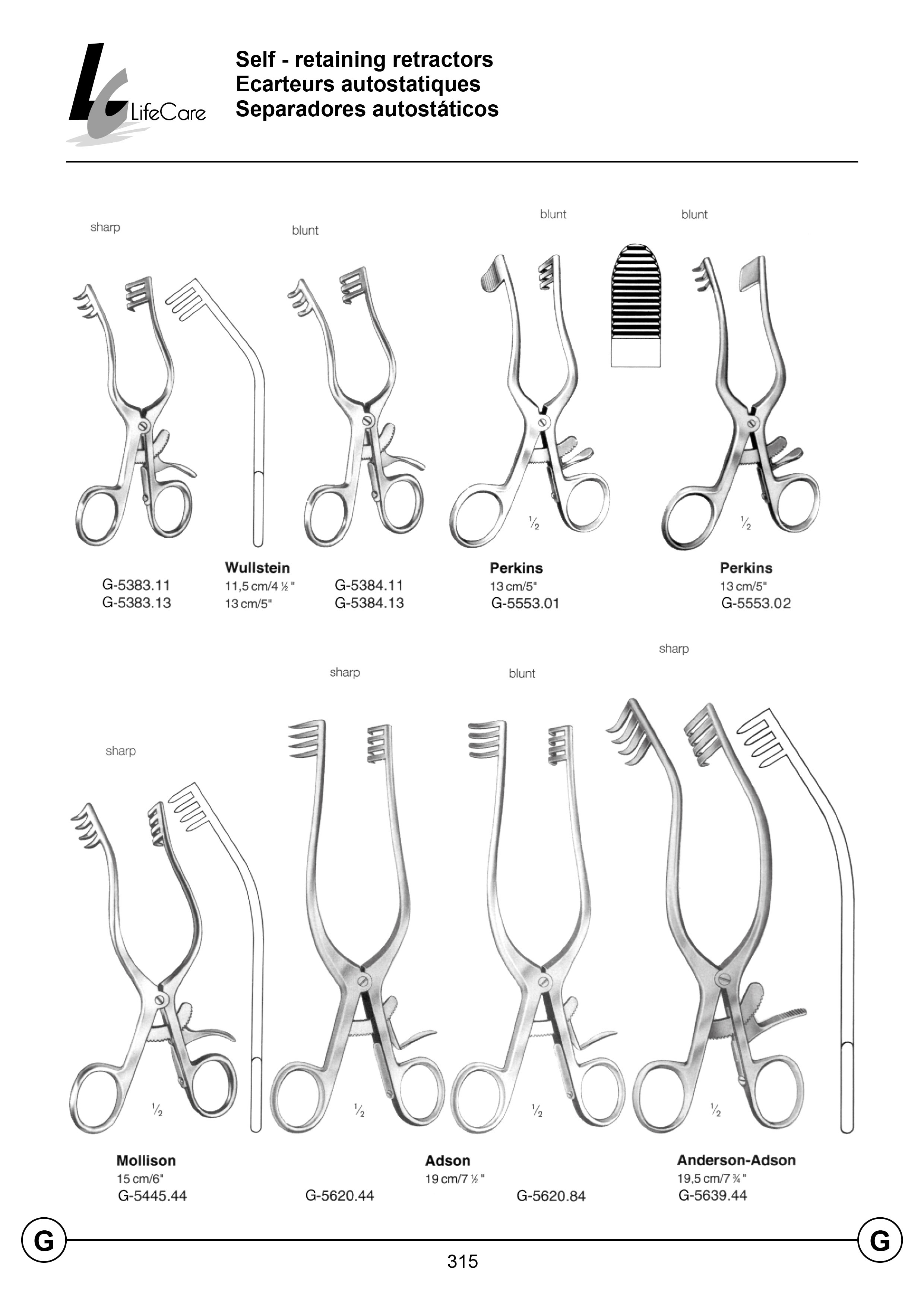 LifeCare | Self Retaining Retractors