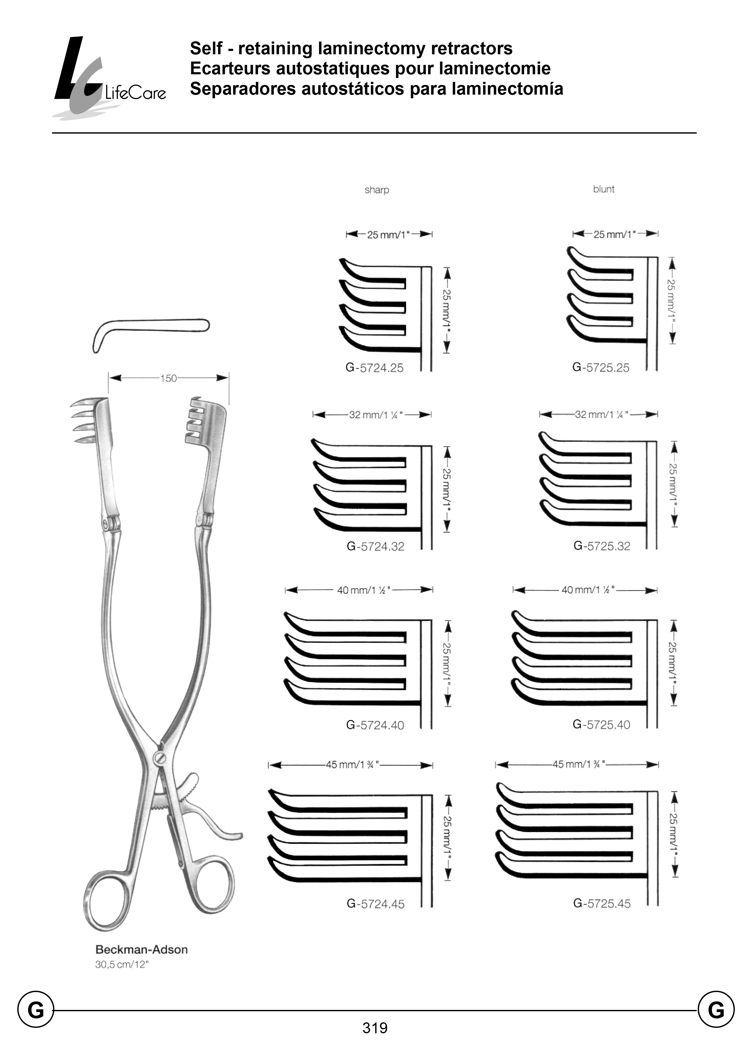LifeCare | Laminectomy Retractoes
