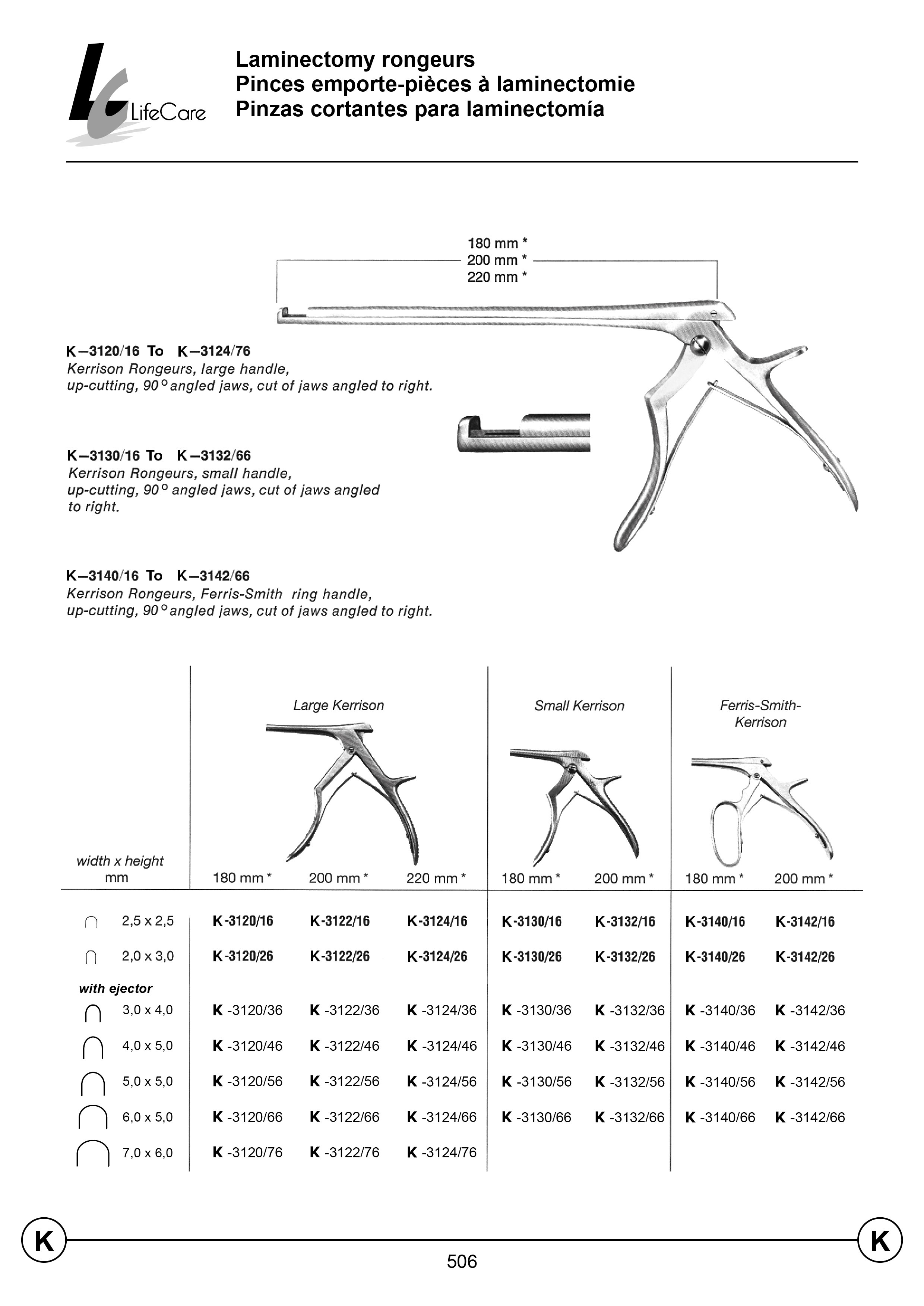 LifeCare | Laminectomy Rongeurs (Kerrisons)