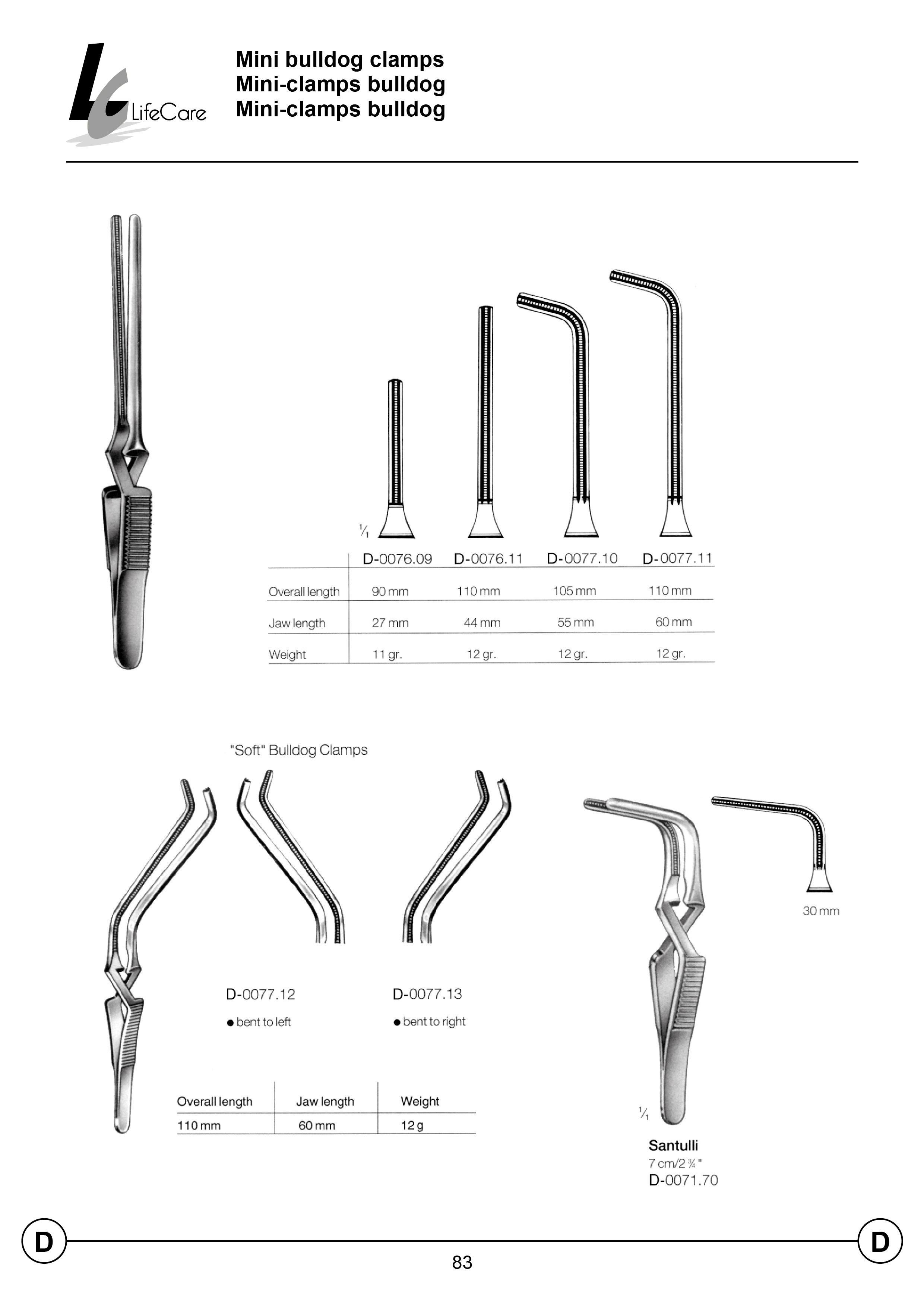 LifeCare | Bulldog Clamps