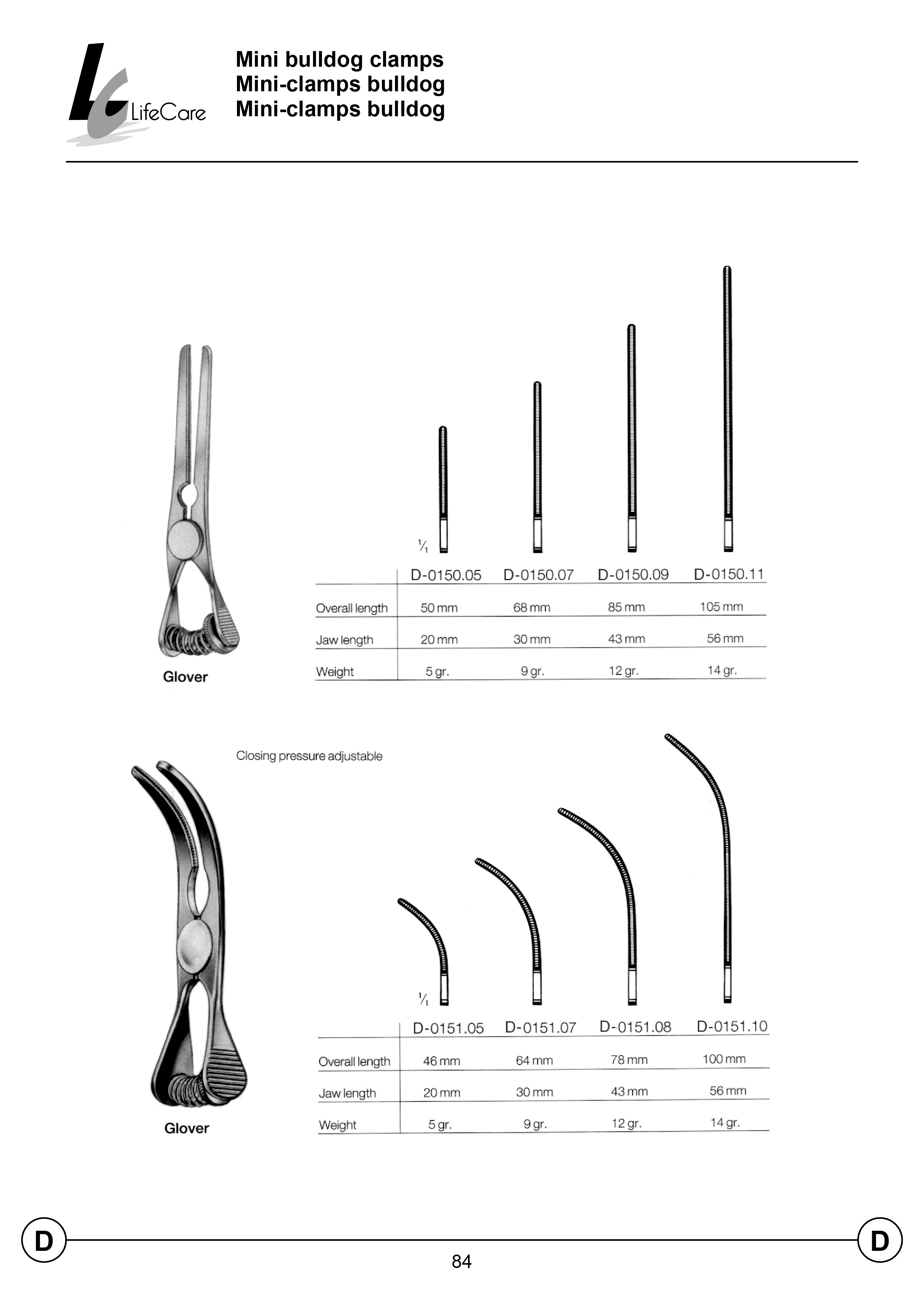 LifeCare | Bulldog Clamps