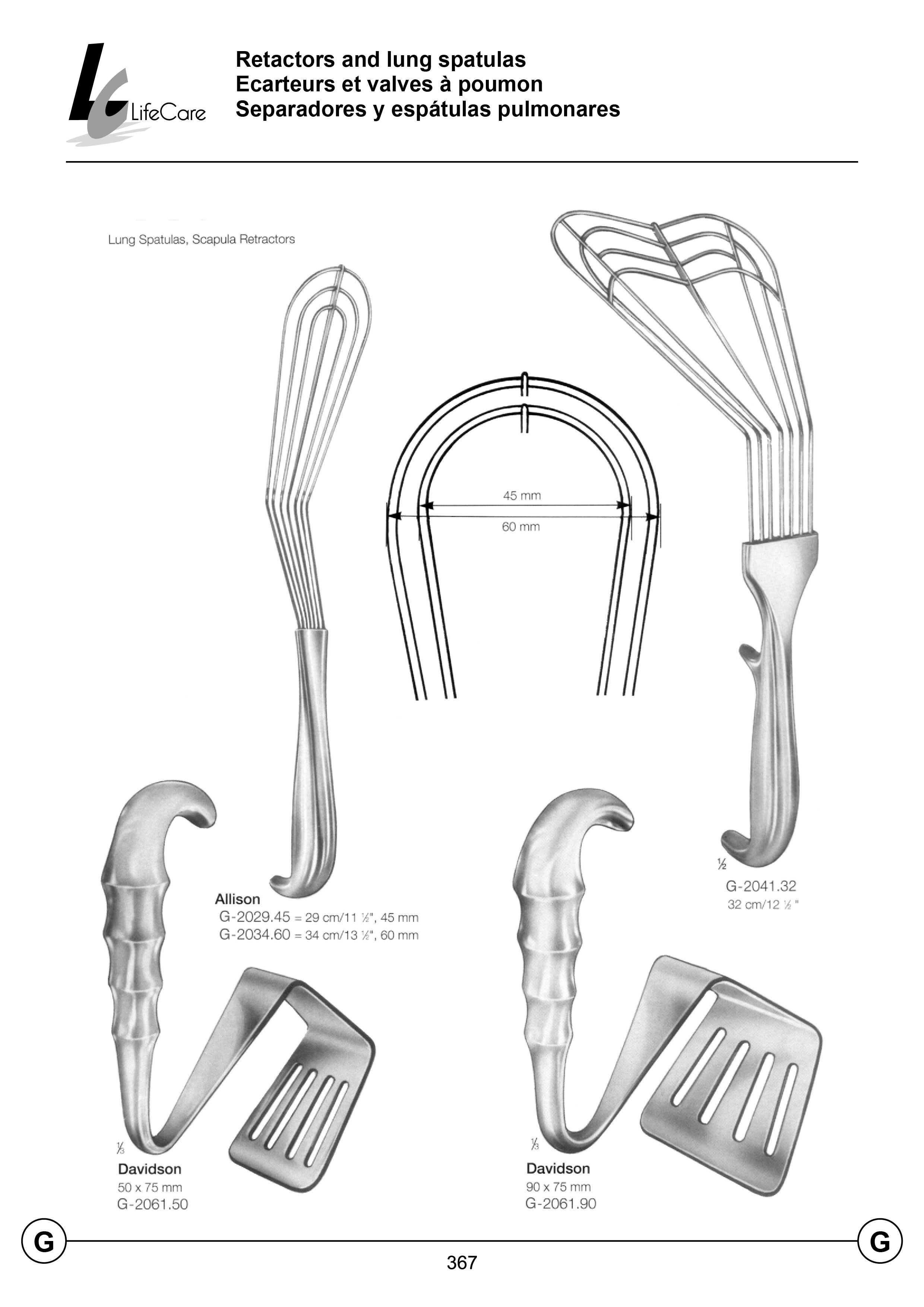 LifeCare | Lung Spatula & scapula retractors
