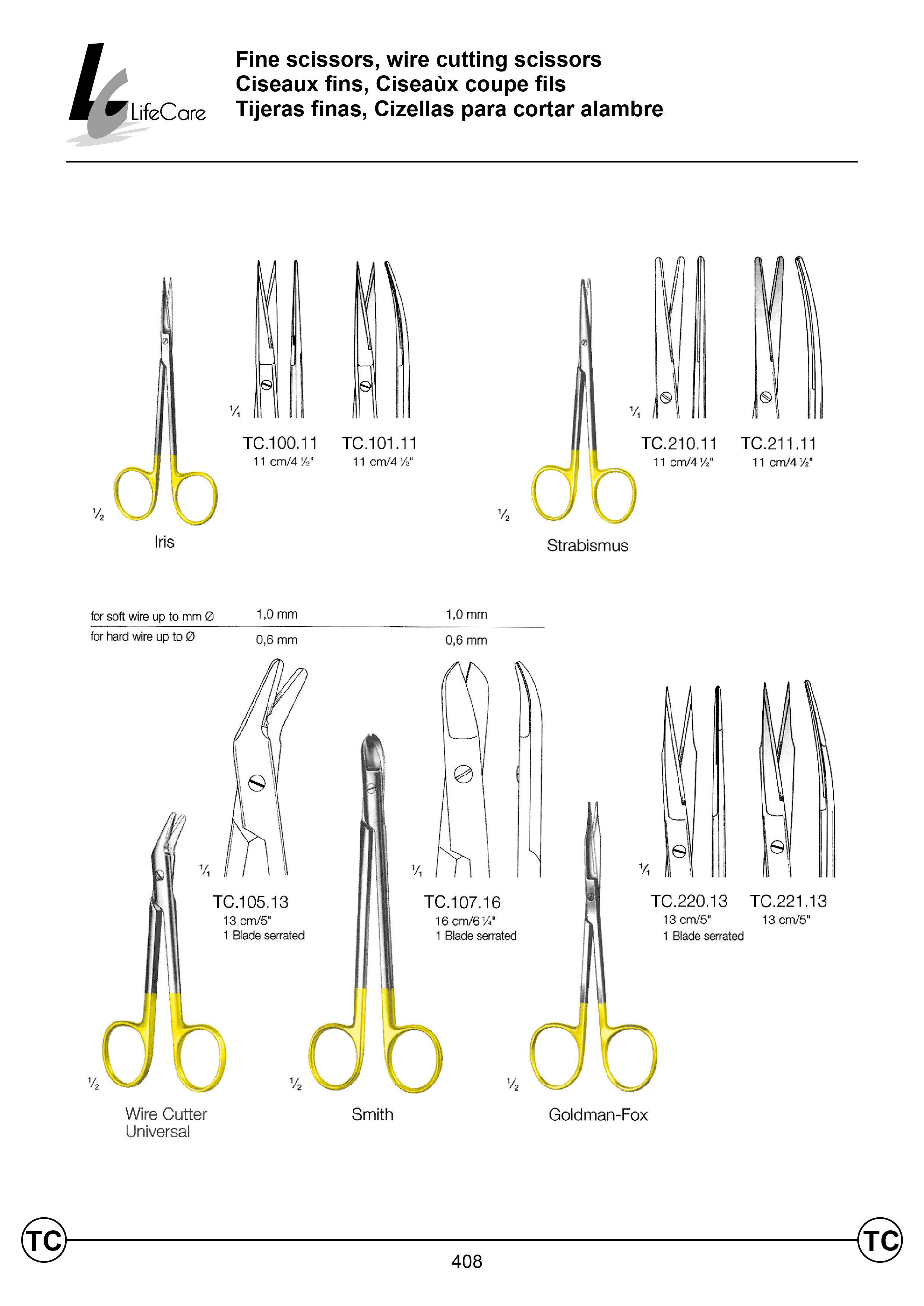 LifeCare | Wire Cutting Scissors - ENT
