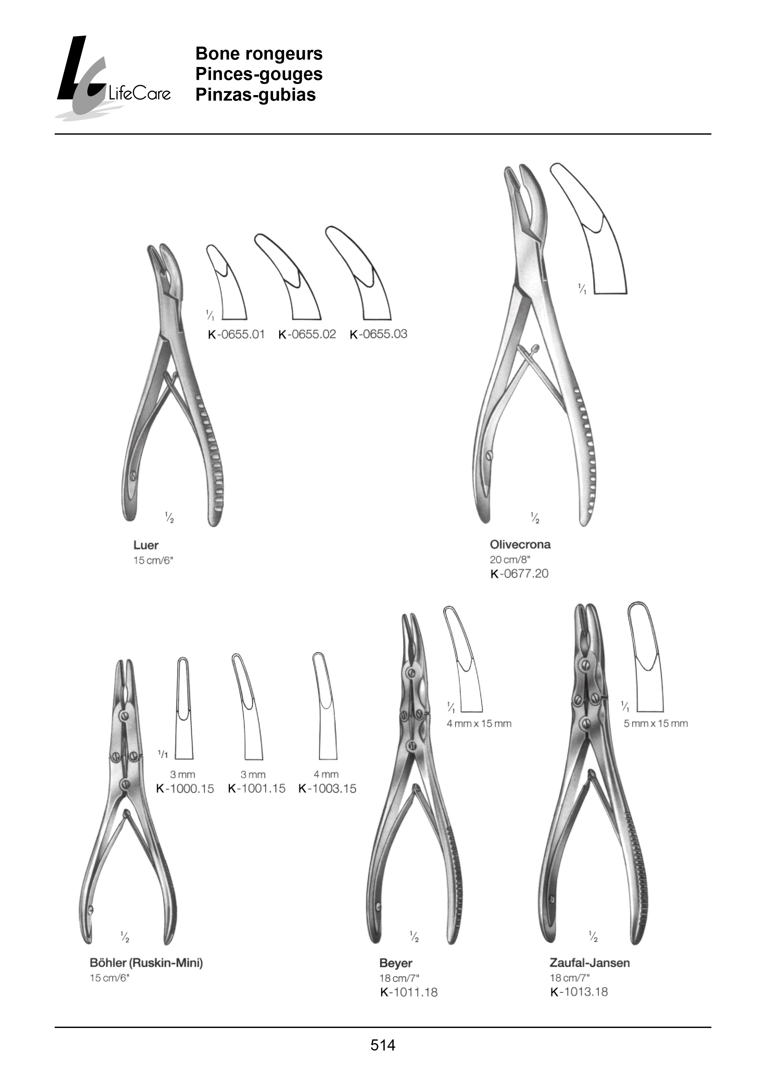 LifeCare | Bone Rongeurs - ENT