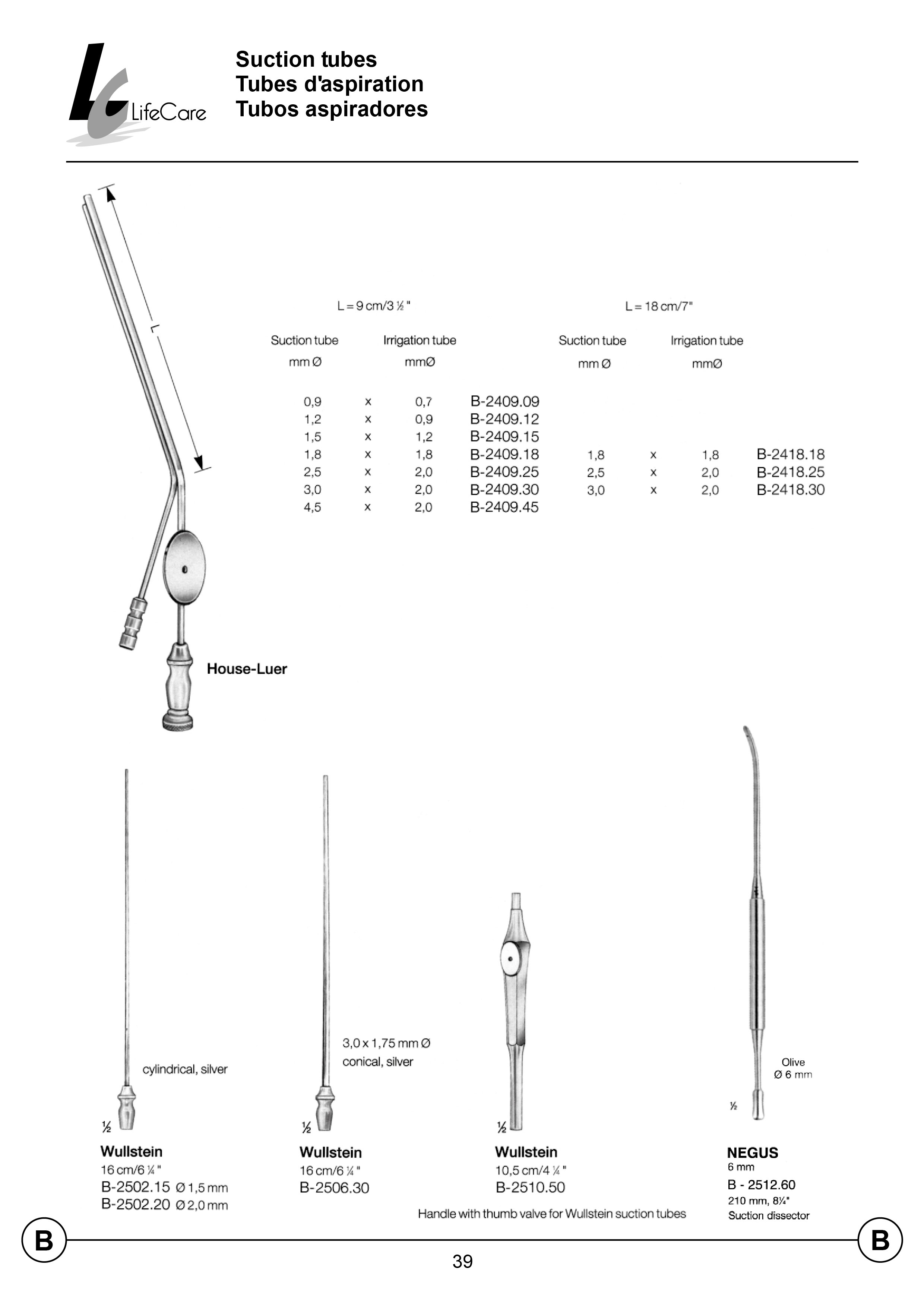 LifeCare | Suction Tubes - ENT