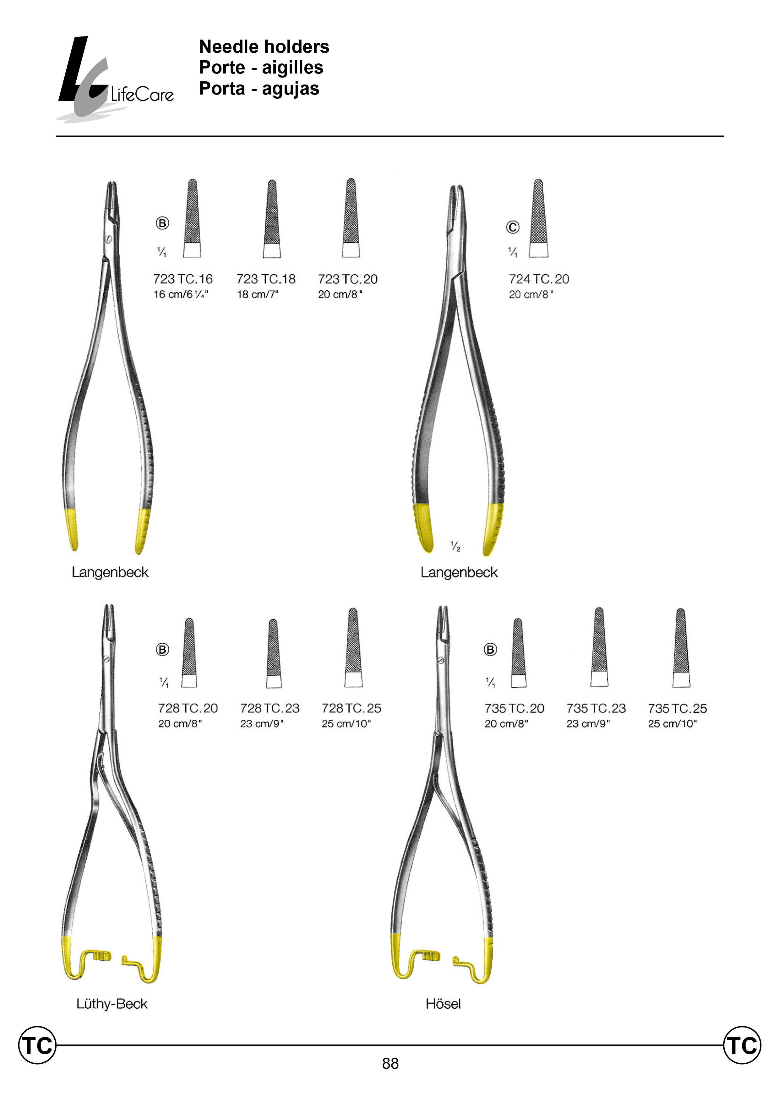 LifeCare | Instruments with TC inserts