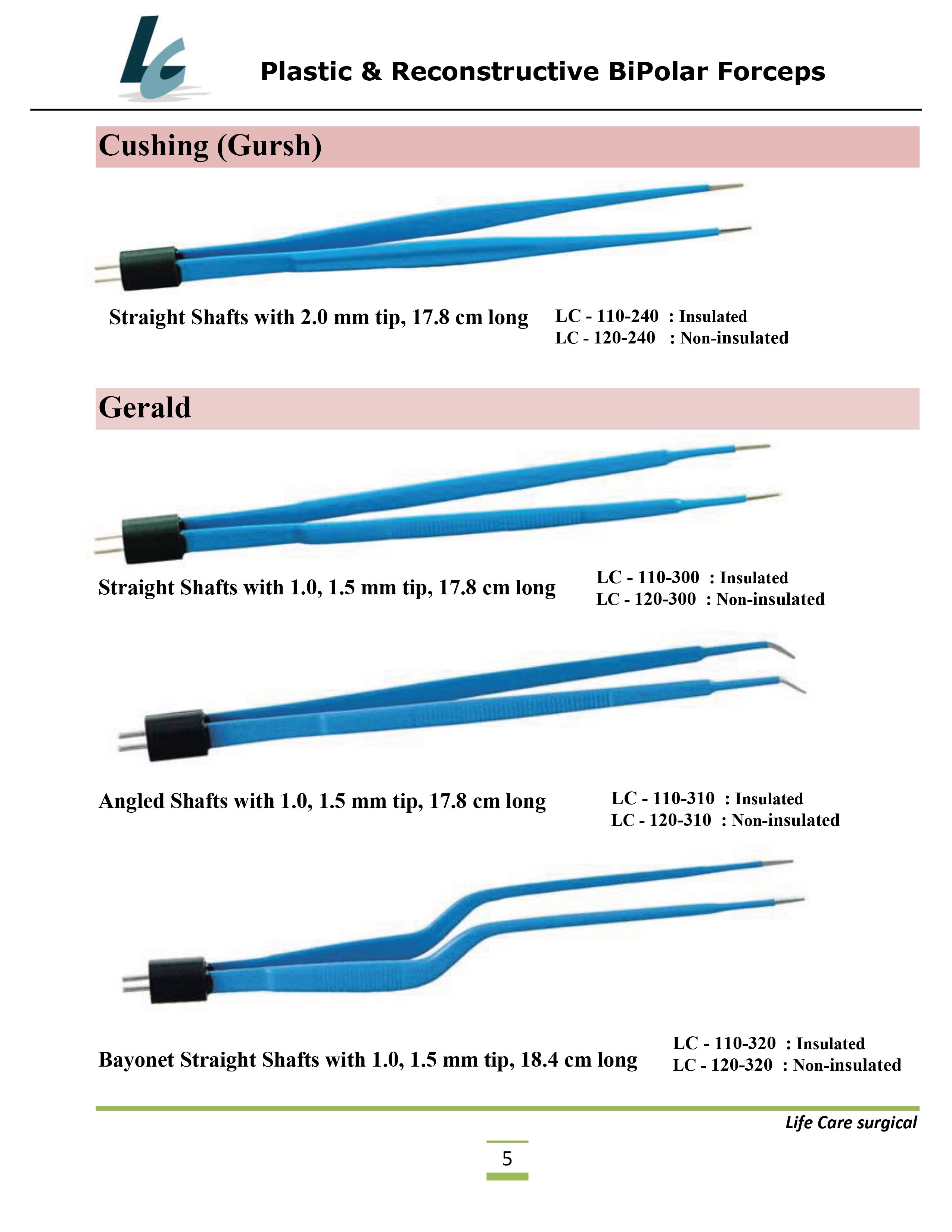 LifeCare | Plastic Bipolar Forceps