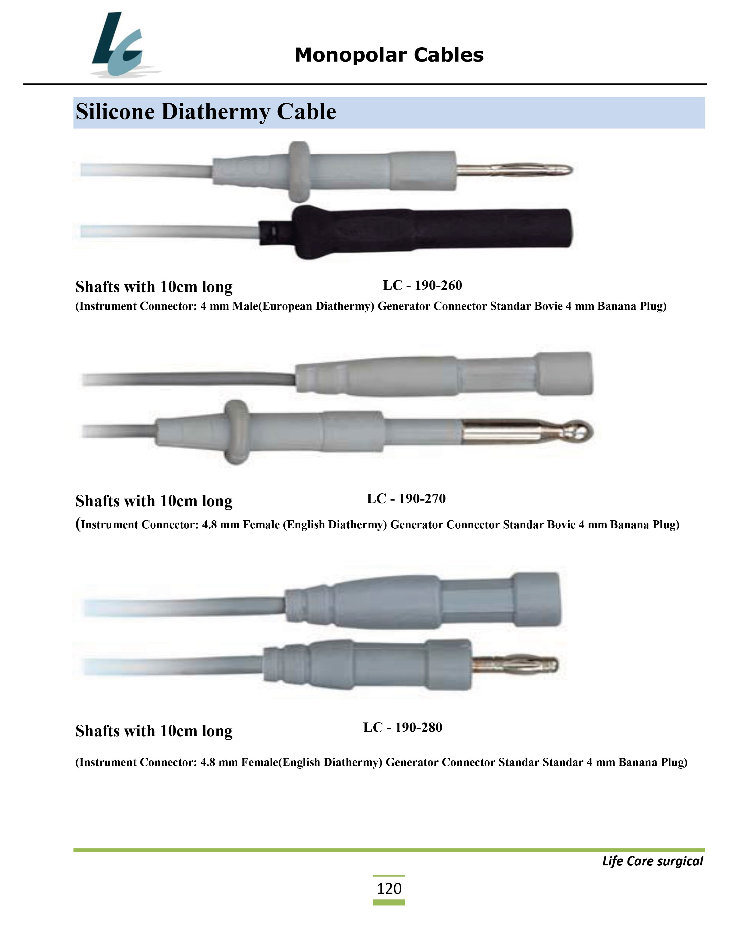 LifeCare | Monopolar Cables
