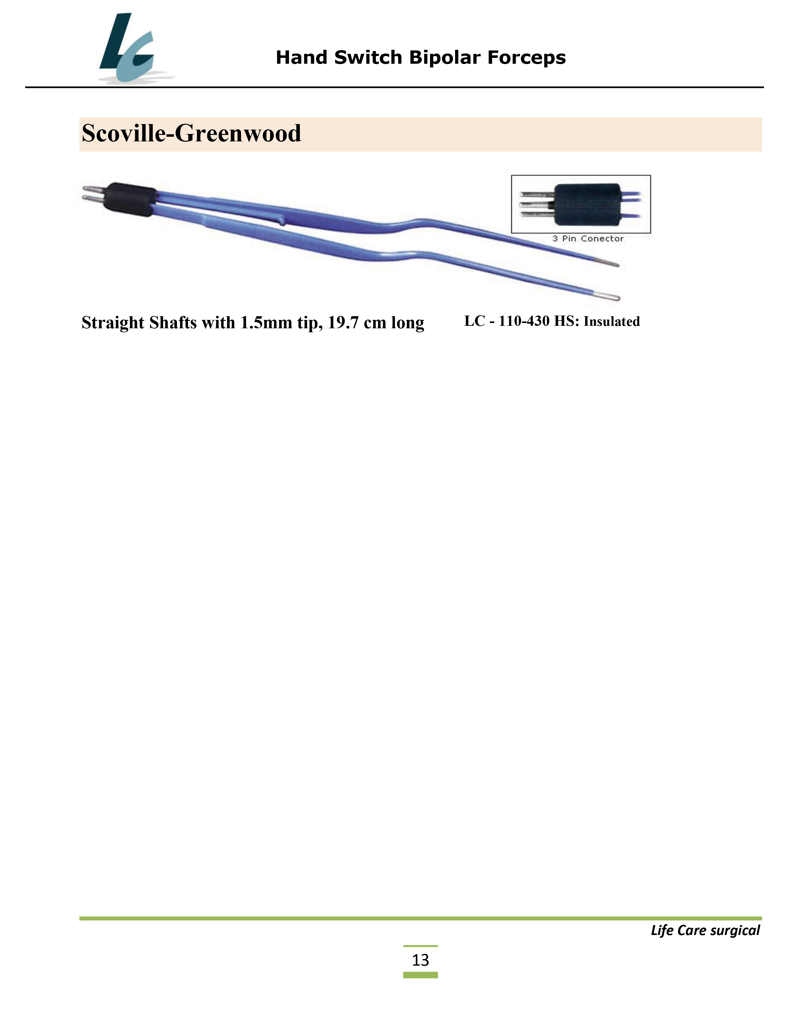 LifeCare | Hand Switch Bipolar Forceps