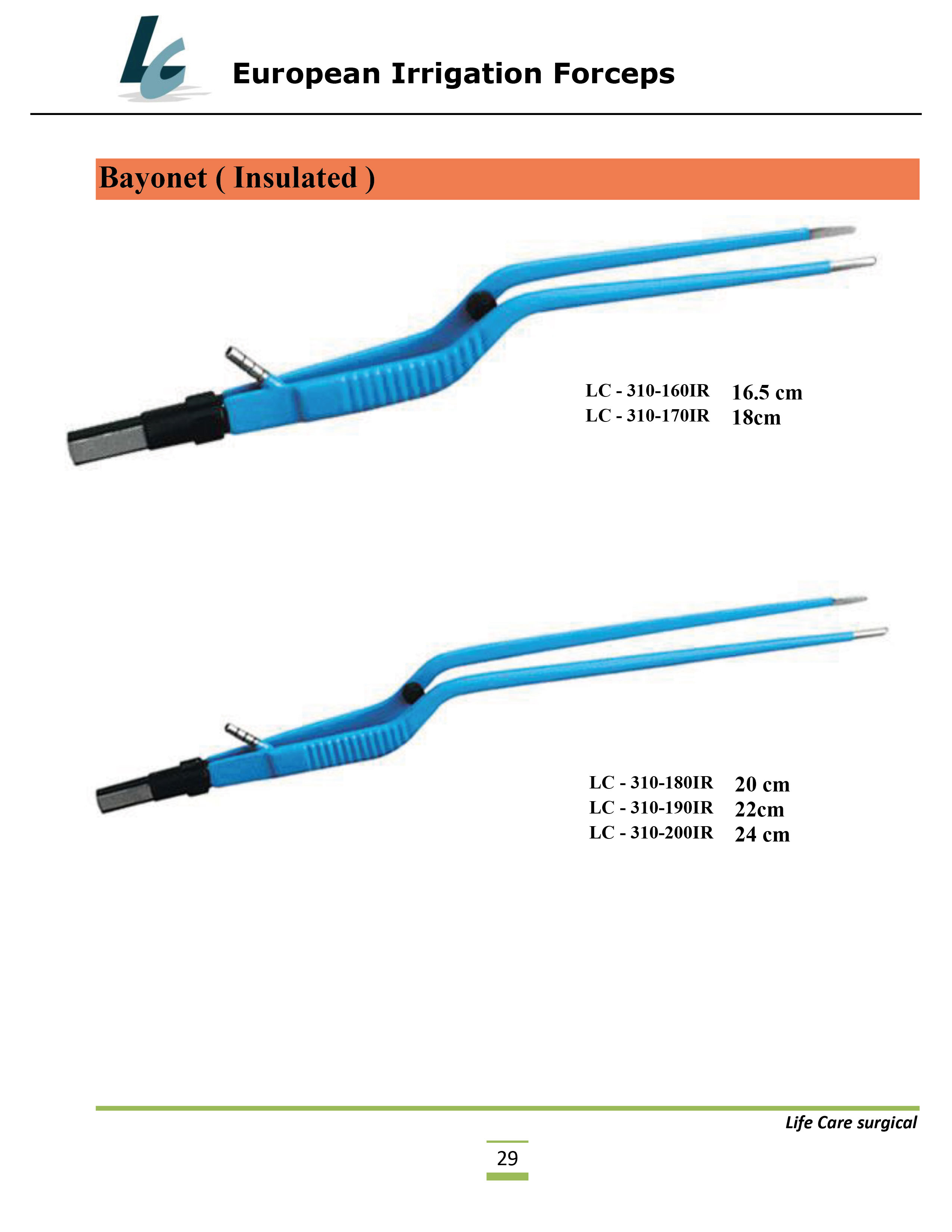 LifeCare | European Irrigation Forceps