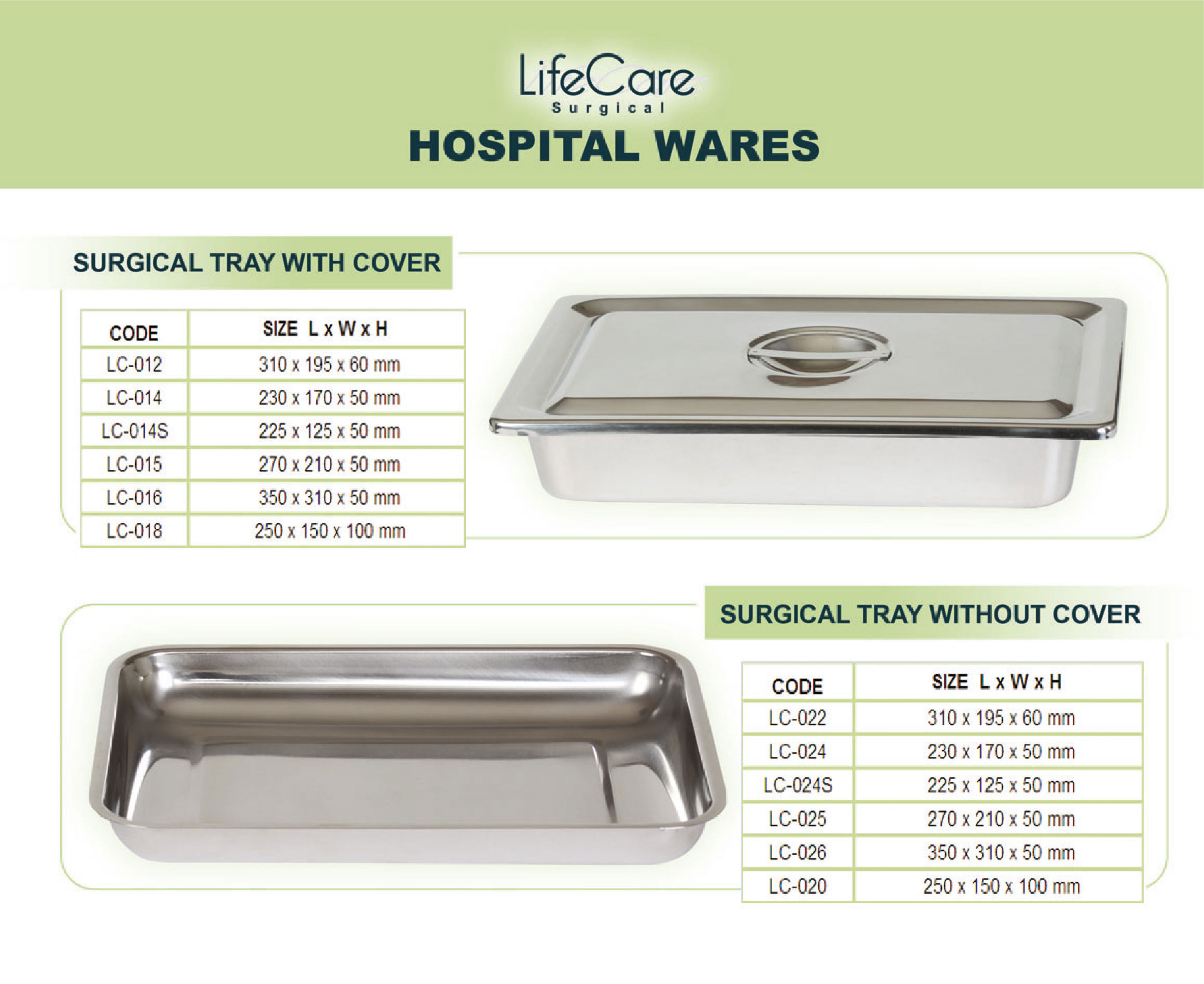 LifeCare | SURGICAL TRAYS